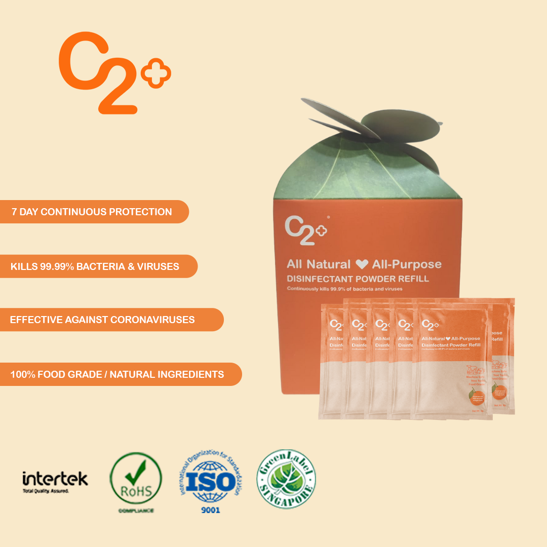 C2+ All-Natural All-Surface Disinfectant Powder Refill 50g – Kidmoro Online